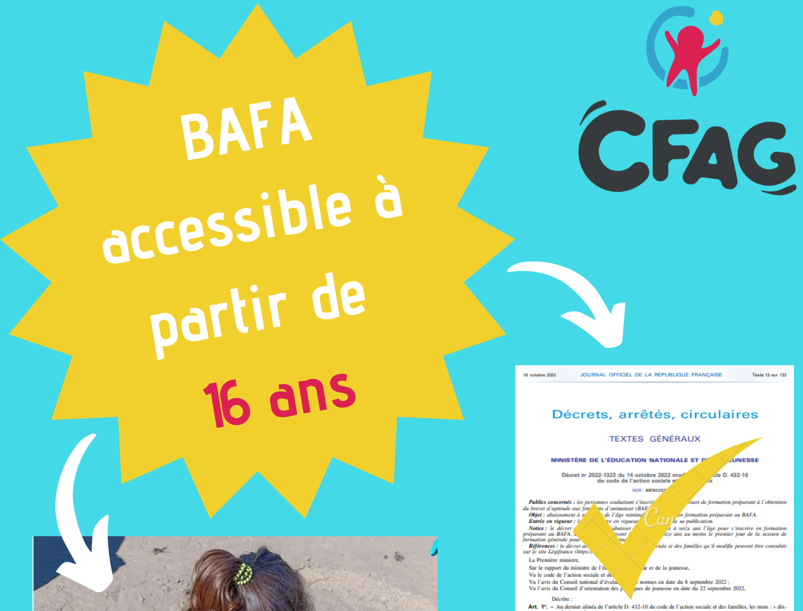 BAFA accessible à partir de 16 ans, c'est officiel ! - CFAG